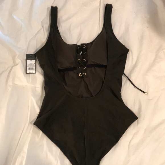 Mossimo Supply Co. | Swim | Nwt One Piece Lace Up Bathing Suit | Poshmark